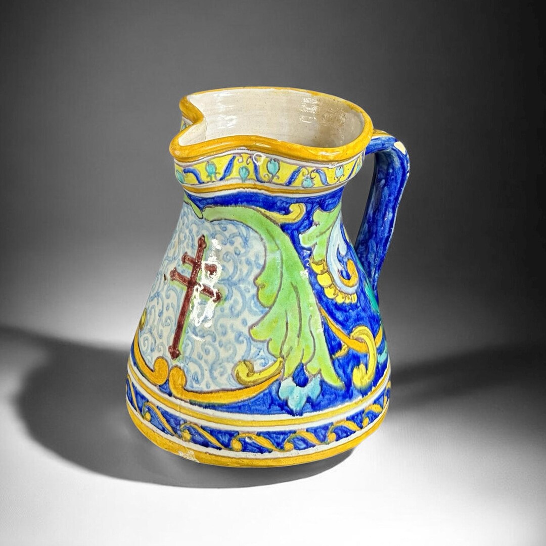 19th, Antique Talavera Spanish Ceramic Jug - Etsy