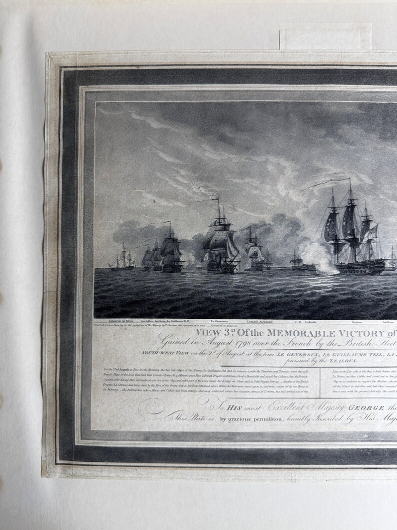 1800s, Engraving. View 3d. of the Memorable Victory of the Nile, Gained ...