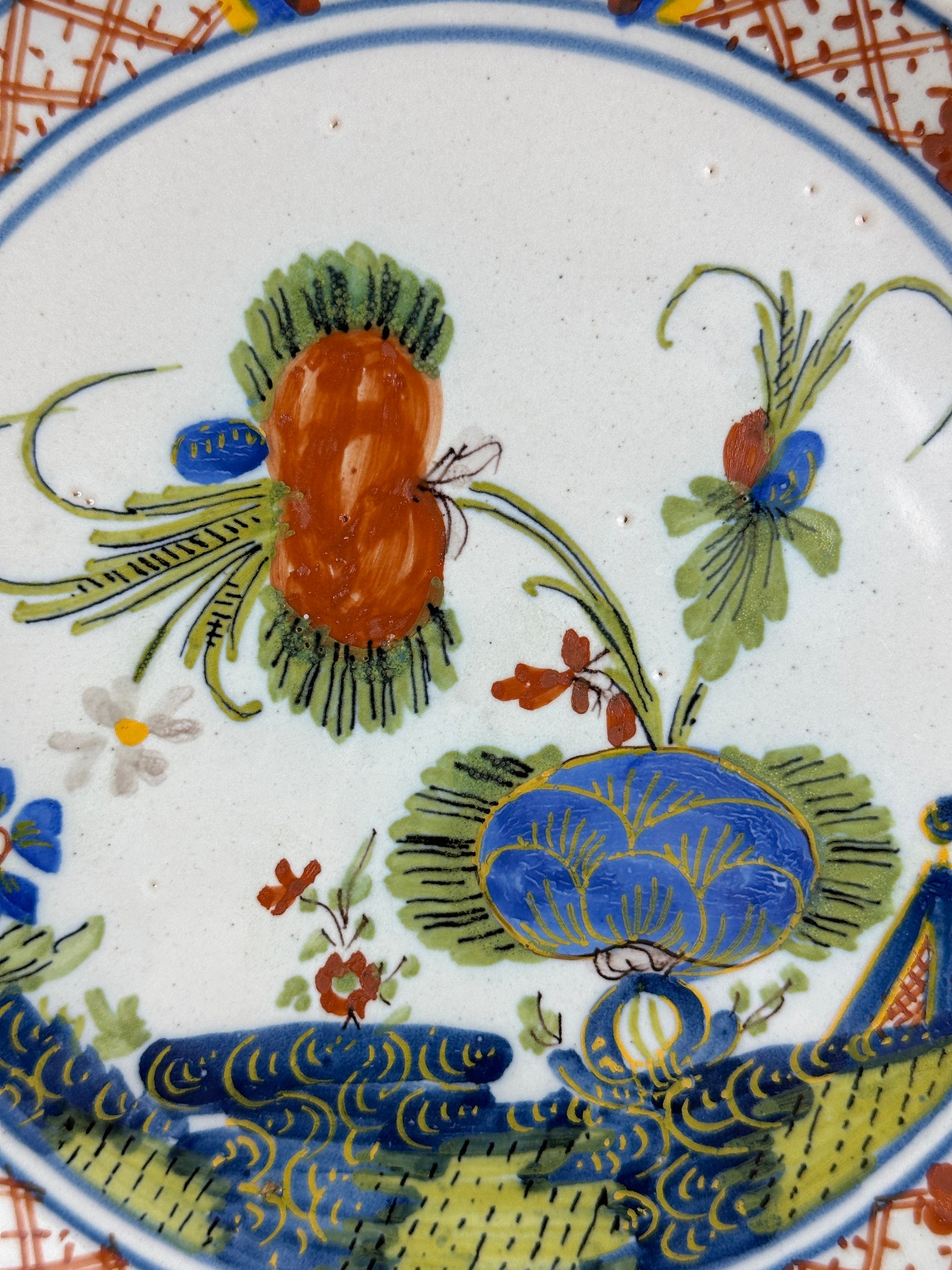 1760-1800, Italian Faenza Soup Plate, Ferniani Factory, Decorated in ...