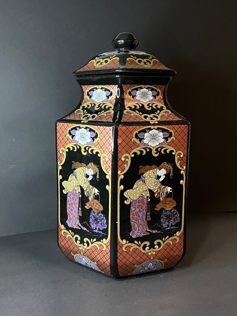 Dos Hermosos Jarrones Vintage Decorados Con Cerámica Fina - Etsy