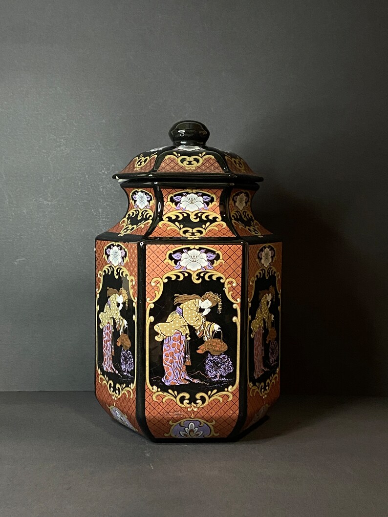 Dos Hermosos Jarrones Vintage Decorados Con Cerámica Fina - Etsy