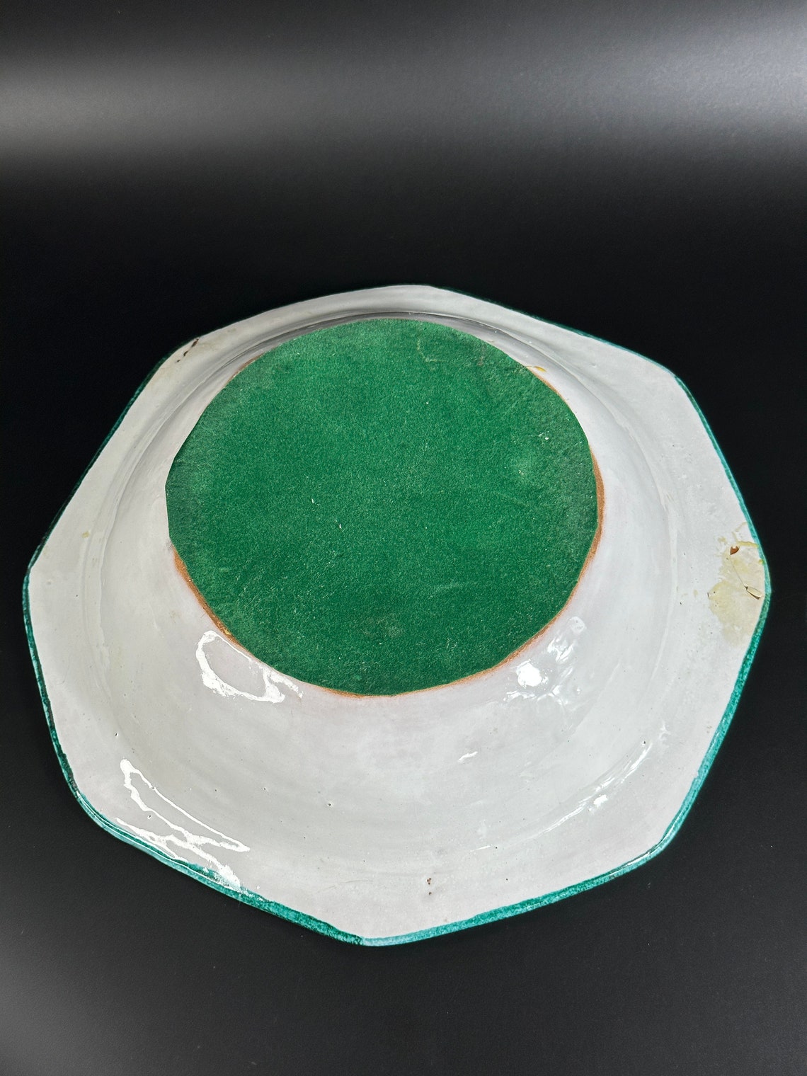 Vintage Italy Large Ceramic Romano Innocenti Flower Charger Plate ...