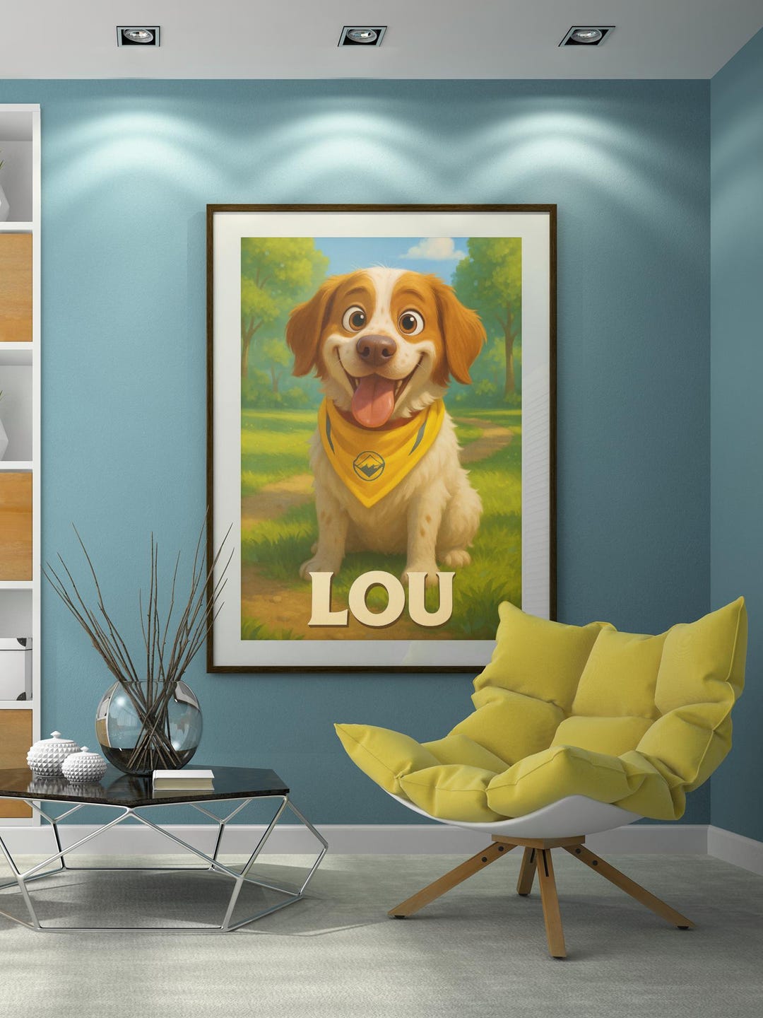 Personalized Animated Dog Portrait, Custom Cartoon Dog Illustration ...