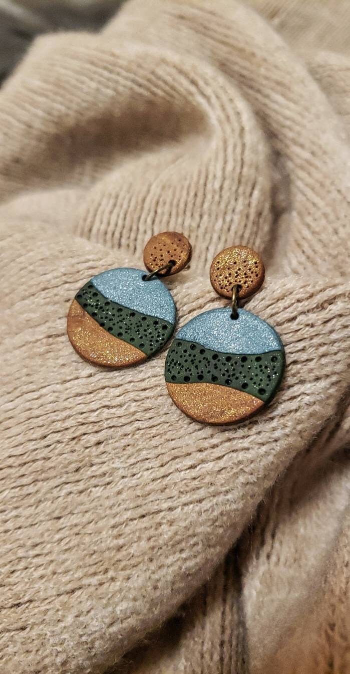 Earth Earrings Handmade Jewelry Statement Earrings | Etsy
