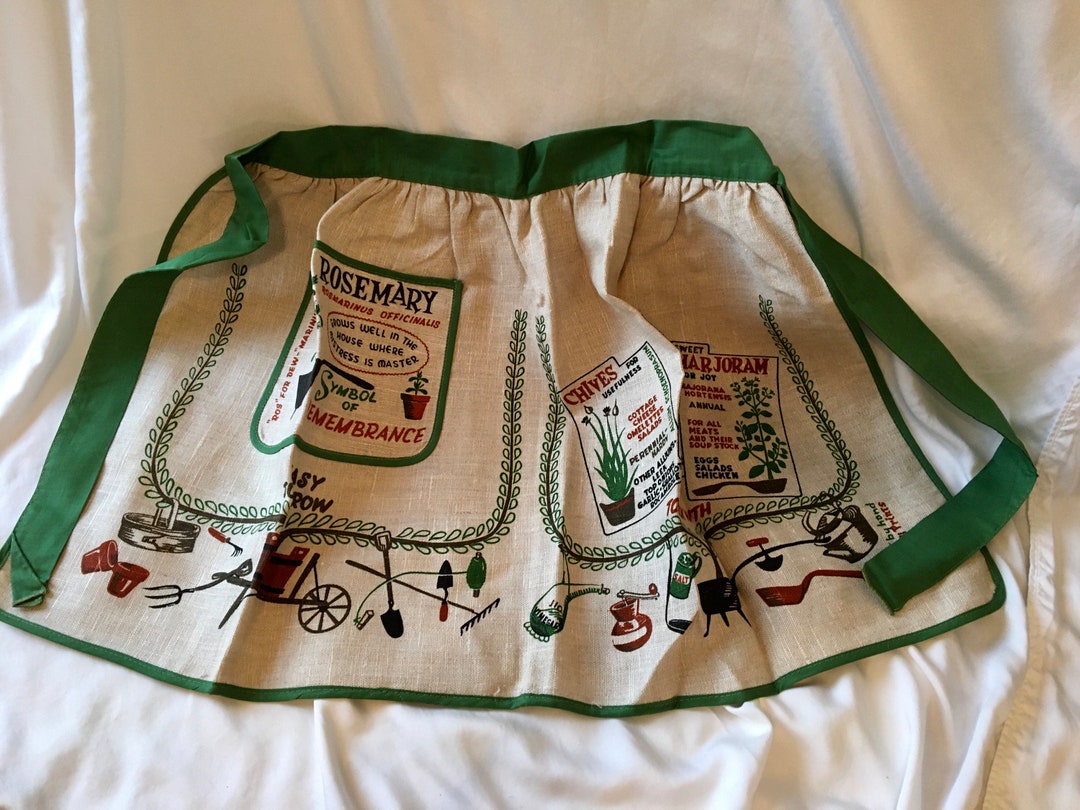 APRON – Hand Screen Print Serigraph on Pure Linen – Robert Darr Wert ...