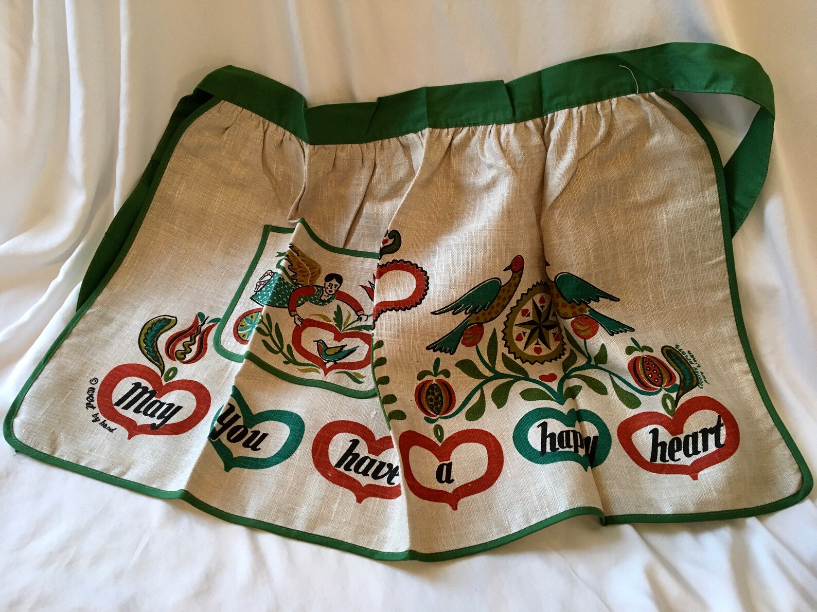 APRON – Hand Screen Print Serigraph on Pure Linen – Robert Darr Wert ...
