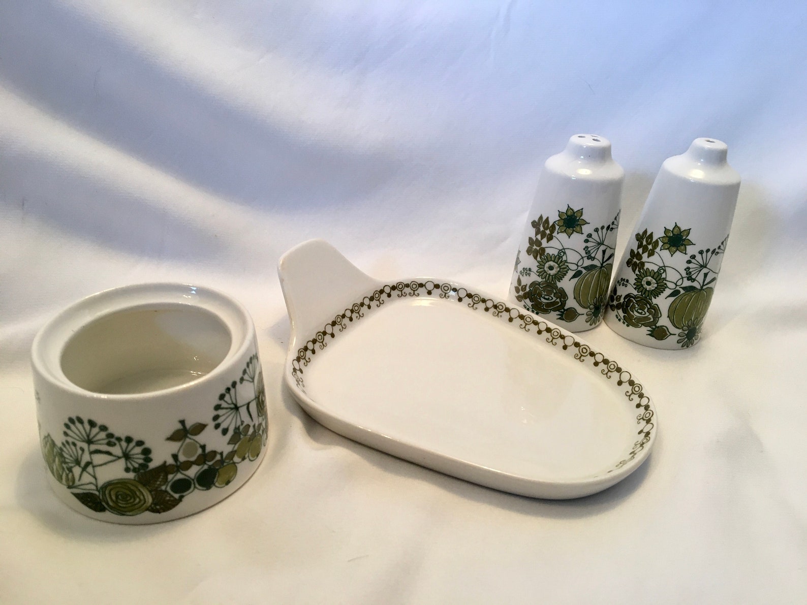 CONDIMENT TRAY SET 4 Pc Tray Salt / Pepper and Mustard | Etsy