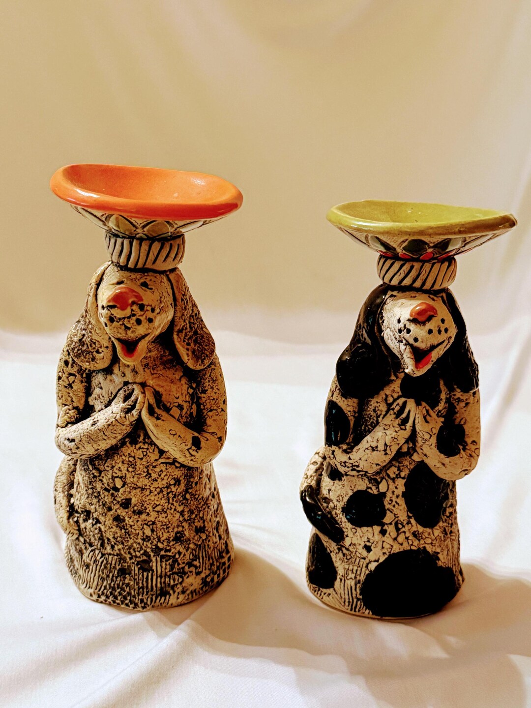 POTTERY DOG CANDLEHOLDERS – Barry Gregg Clayworks (decatur, Georgia) - Etsy