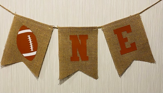 Football Banner for 1st Birthday Smash Cake Party - Etsy