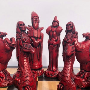 Dragons and Wizards Chess Set - Fantasy Chess Set - Made to Order ...