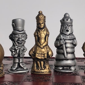 Chess Set - Alice in Wonderland Chess Pieces - Made to Order - Handmade ...