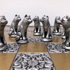 Peter Pan Chess Set - Neverland Chess Set - Aged Gold and Silver ...