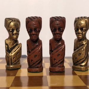 Tribal Chess Set - Handmade African Themed Chess Set - Ethnic Chess ...