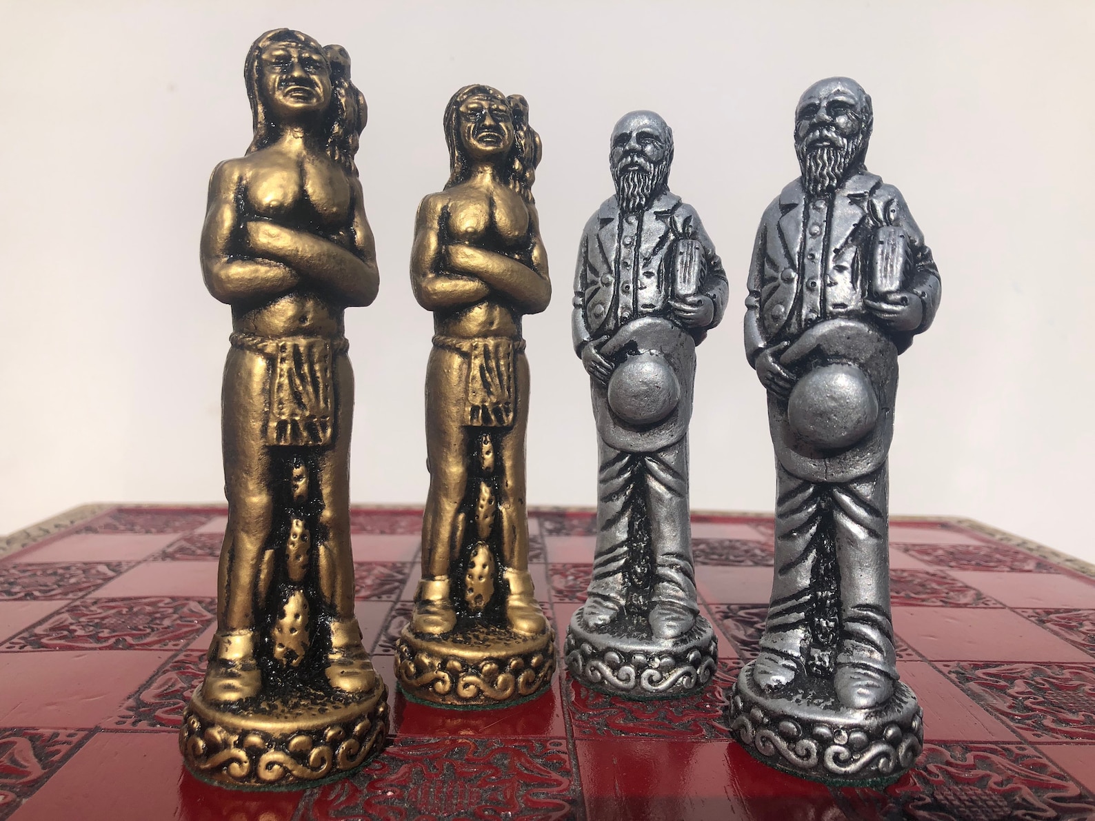 Wild West Chess Set - Large Detailed Western Themed Chess Set - Antique ...