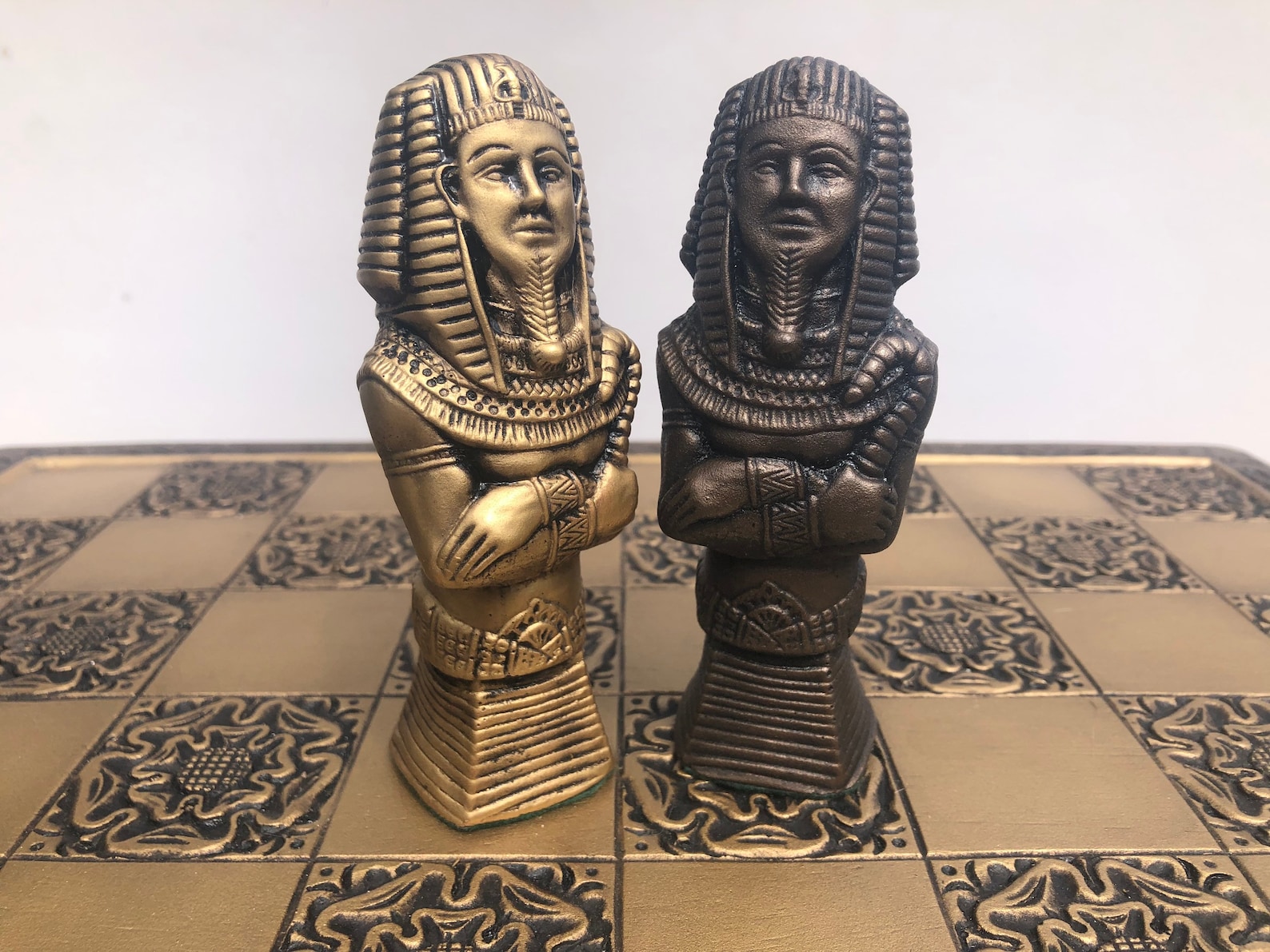 Egyptian Chess Set Large Chess Set Ancient Egypt Theme - Etsy