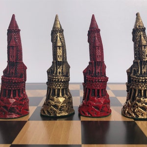 Dragons and Wizards Chess Set - Fantasy Chess Set - Made to Order ...