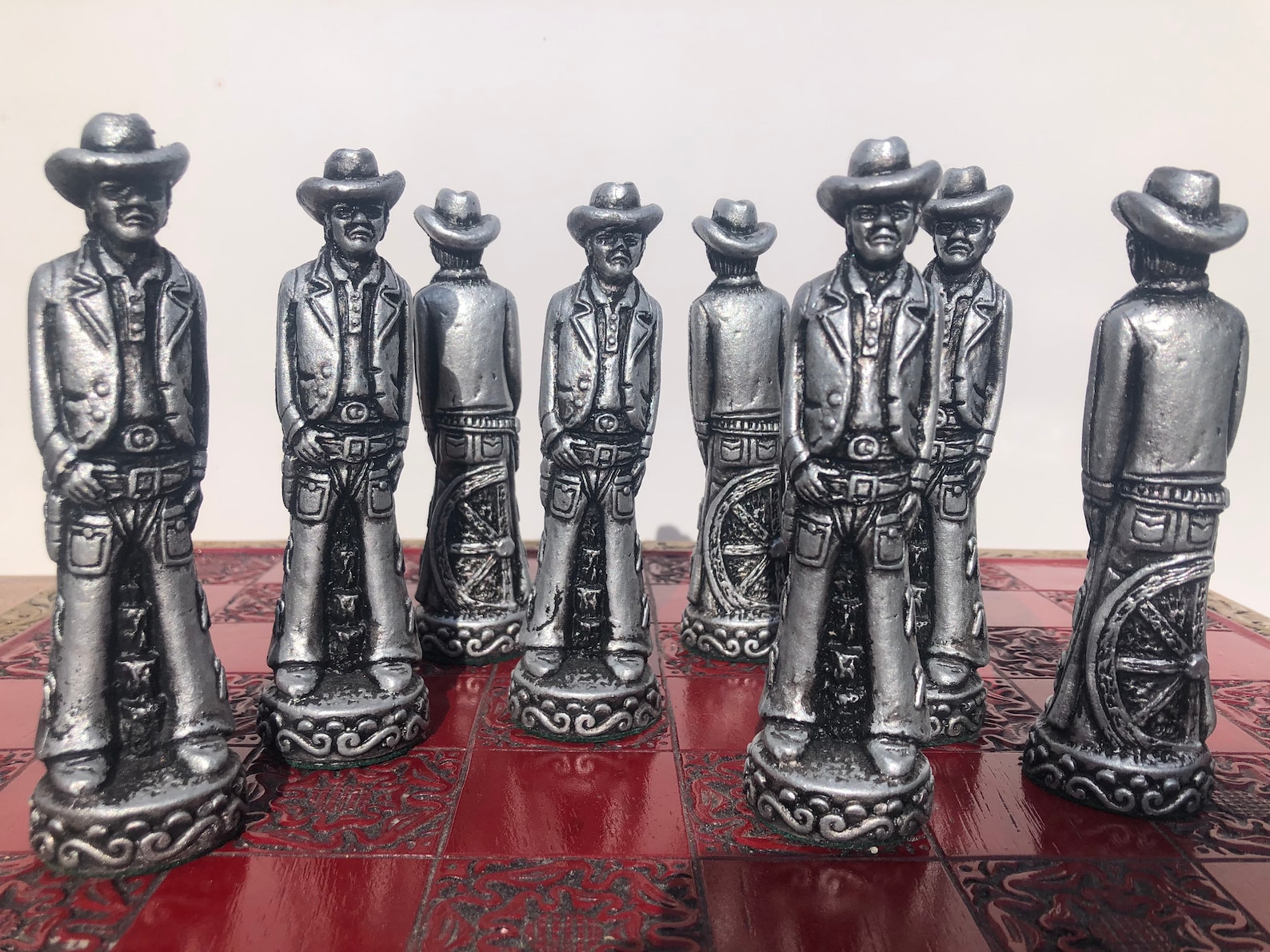 Wild West Chess Set - Large Detailed Western Themed Chess Set - Antique ...