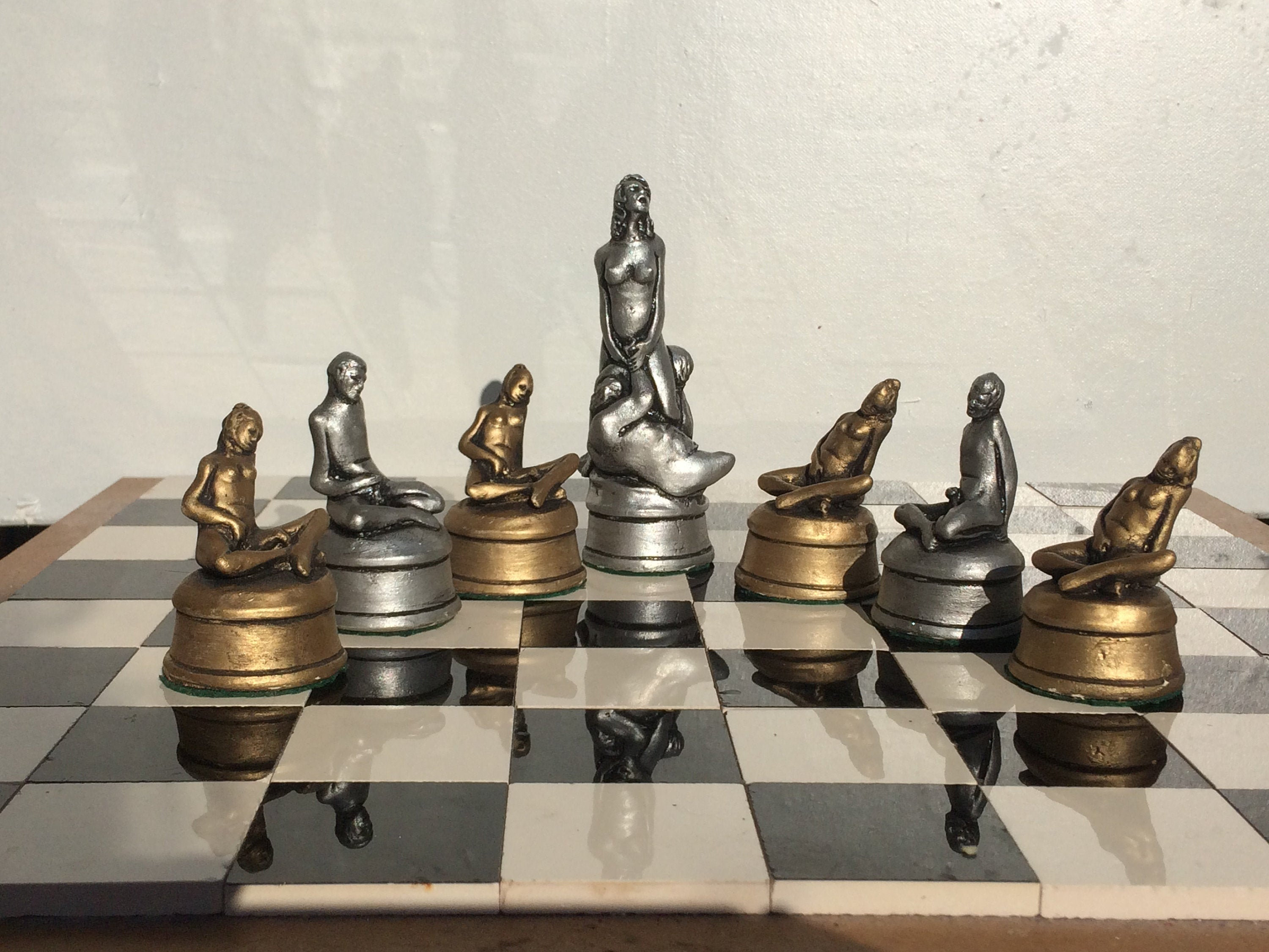 Erotic Chess Set 1960s Replica Fantasy Chess Set Gold Etsy