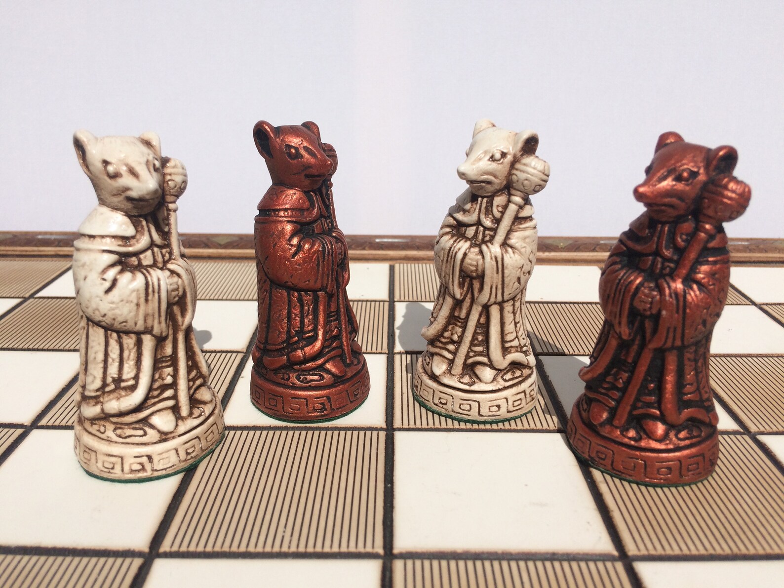 Animal Chess Set Chinese Mice Chess Set Antique White and - Etsy