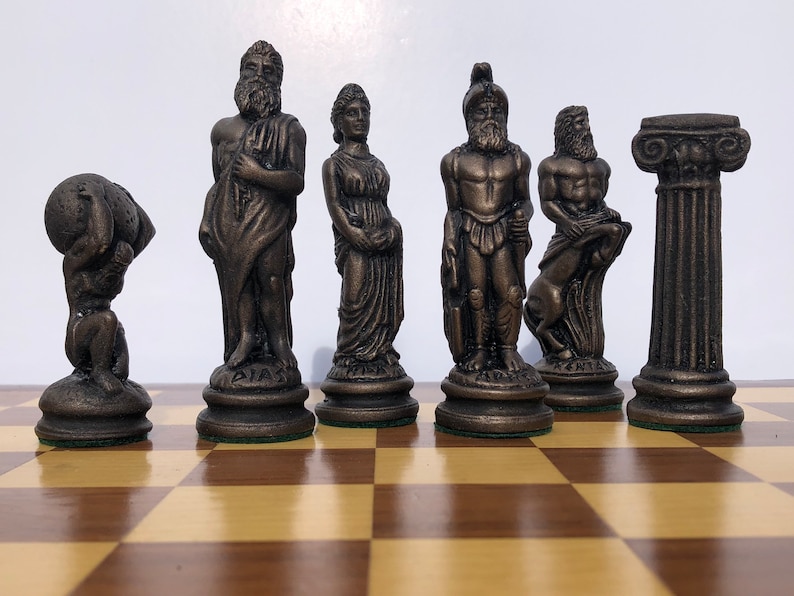 Greek Gods Chess Set Handmade Ancient Greece Chess Set - Etsy