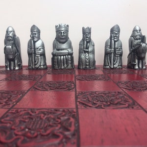 Lewis Chessmen - Isle of Lewis Chess Set - Handmade Lewis Chess Pieces ...