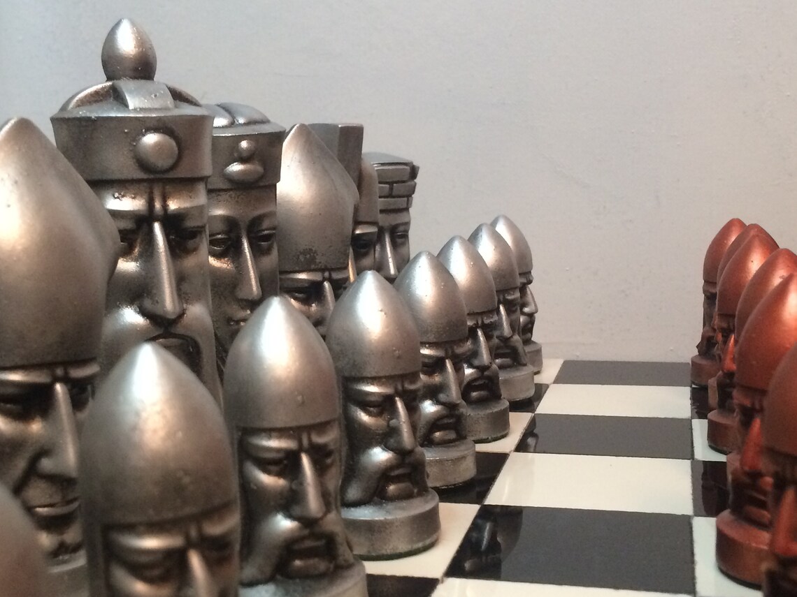 Gothic Chess Set - Chess Pieces - Peter Ganine Chess Set - Metallic ...