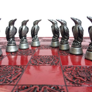 Bird Chess Set - Large Highly Detailed Iconic Chess Set - Metallic ...