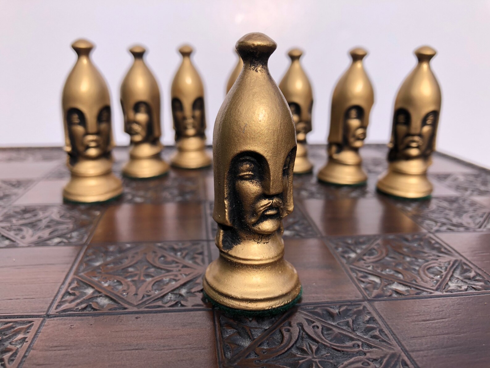 Chess Set - Gothic Heads Chess Pieces - Made to Order - Medieval Theme ...