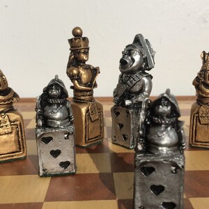 Alice in Wonderland Chess Set - Made to Order Mad Hatter, Lewis Carroll ...