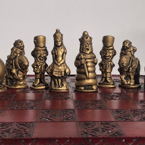 Chess Set - Alice in Wonderland Chess Pieces - Made to Order - Handmade ...