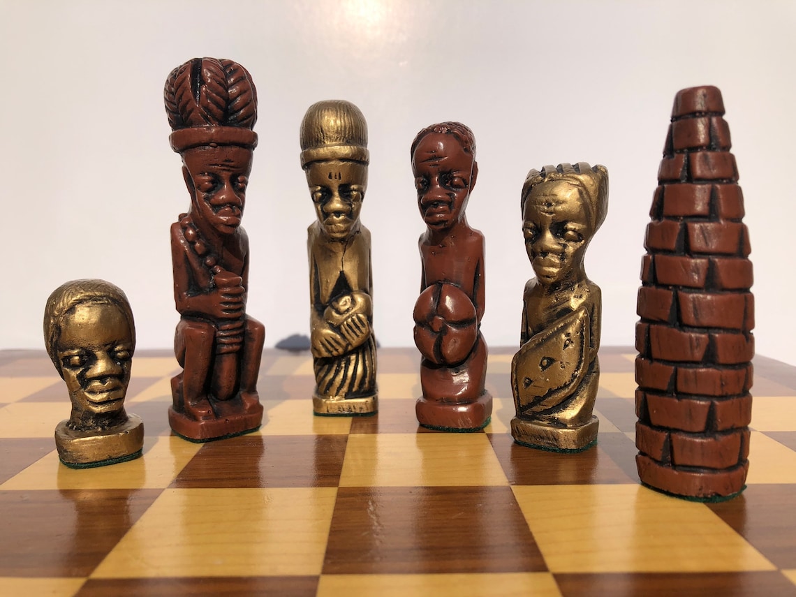 Tribal Chess Set Handmade African Themed Chess Set Ethnic - Etsy
