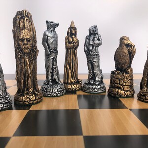 Myth and Magic Chess Set - Handmade Chess Pieces With a Wiccan Theme ...