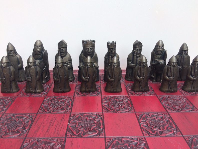 Lewis Chessmen Isle of Lewis Chess Set Handmade Lewis - Etsy