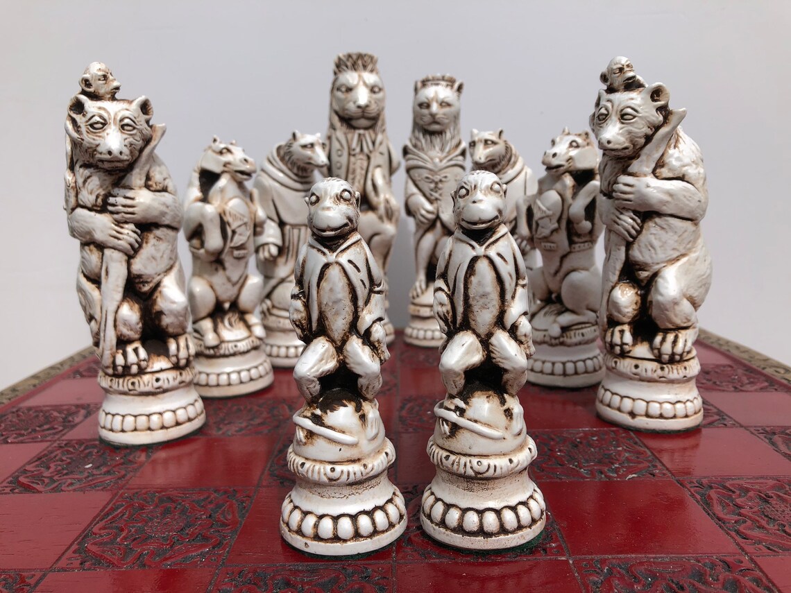 Reynard the Fox Chess Set - Large Chess Pieces - Made to Order - Chess ...