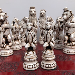 Reynard the Fox Chess Set - Large Chess Pieces - Made to Order - Chess ...