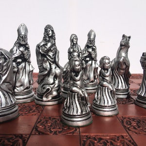 Large Louis XIV Themed Chess Set - Reconstructed Stone Chess Pieces ...
