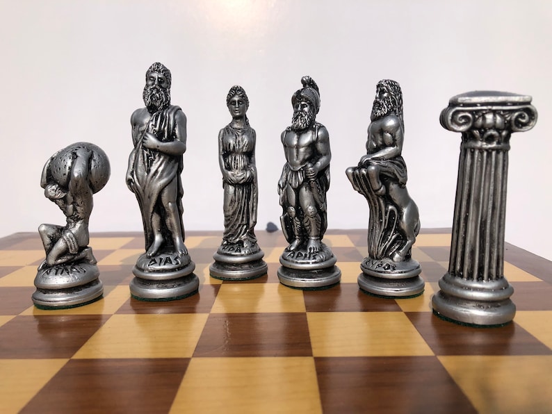 Greek Gods Chess Set Handmade Ancient Greece Chess Set - Etsy
