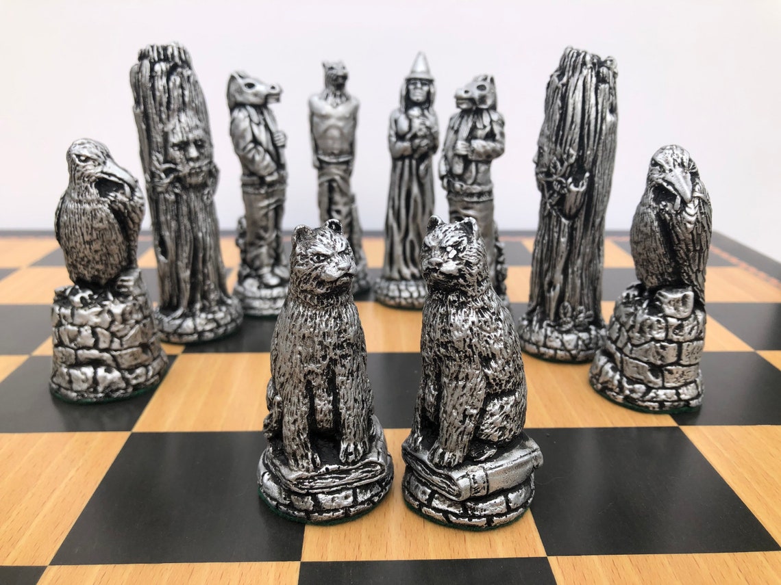 Myth and Magic Chess Set - Handmade Chess Pieces With a Wiccan Theme ...