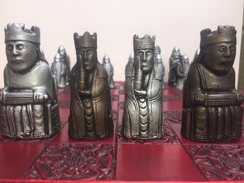 Lewis Chessmen Isle of Lewis Chess Set Handmade Lewis - Etsy