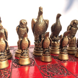 Bird Chess Set - Large Highly Detailed Iconic Chess Set - Metallic ...