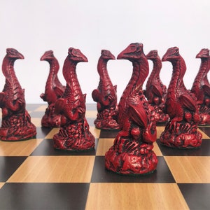 Dragons and Wizards Chess Set - Fantasy Chess Set - Made to Order ...