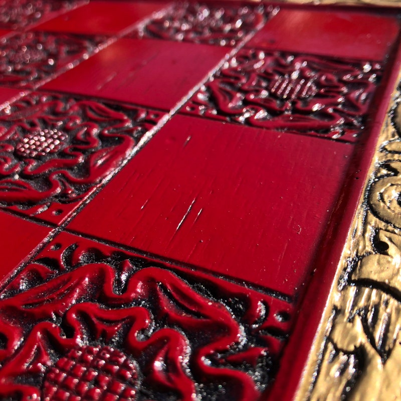 Red Chess Board - Etsy