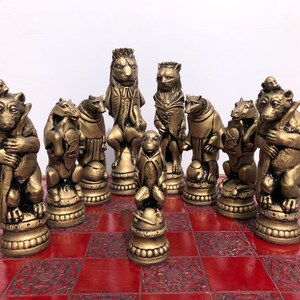 Reynard the Fox Chess Set - Large Chess Pieces - Made to Order - Chess ...