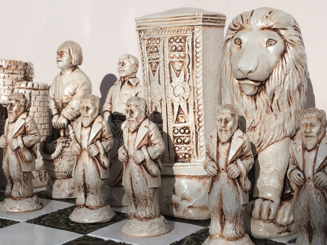 Narnia Chess Set - Handmade Chess Set - CS Lewis the Lion the Witch and ...