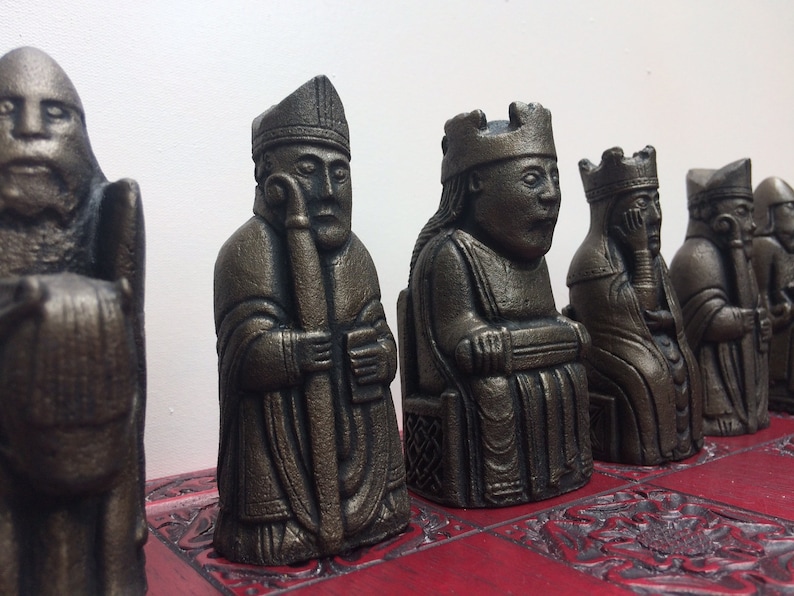 Lewis Chessmen Isle of Lewis Chess Set Handmade Lewis - Etsy