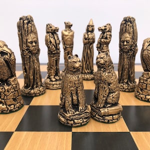 Myth and Magic Chess Set - Handmade Chess Pieces With a Wiccan Theme ...