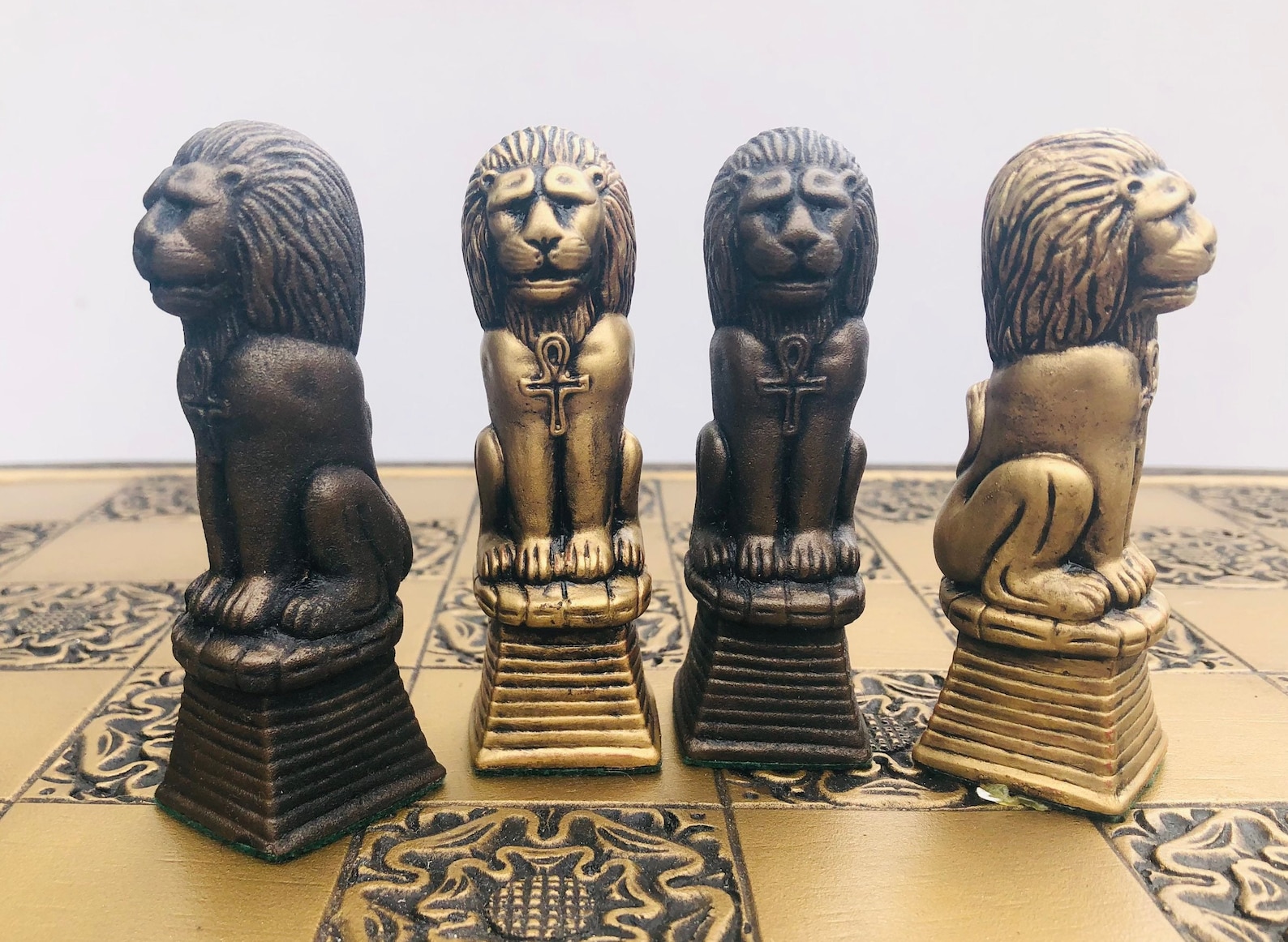 Egyptian Chess Set Large Chess Set Ancient Egypt Theme - Etsy
