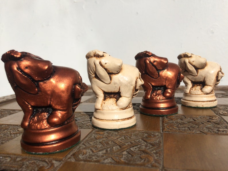 Winnie the Pooh Chess Set - Handmade Made to Order Chess Set in Antique ...