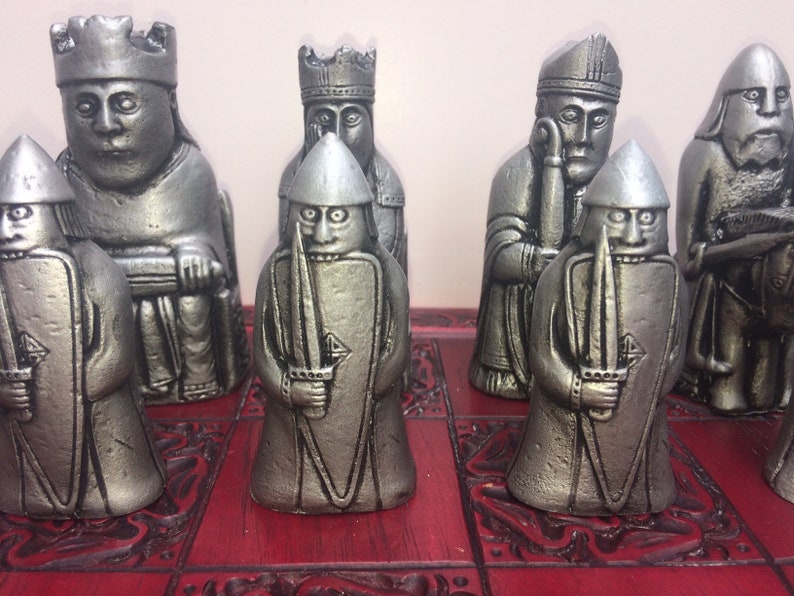 Lewis Chessmen Isle of Lewis Chess Set Handmade Lewis - Etsy