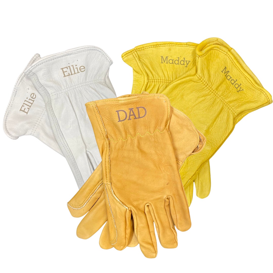 Personalized Gloves With Name Gardening Glove Engraved Leather Garden ...